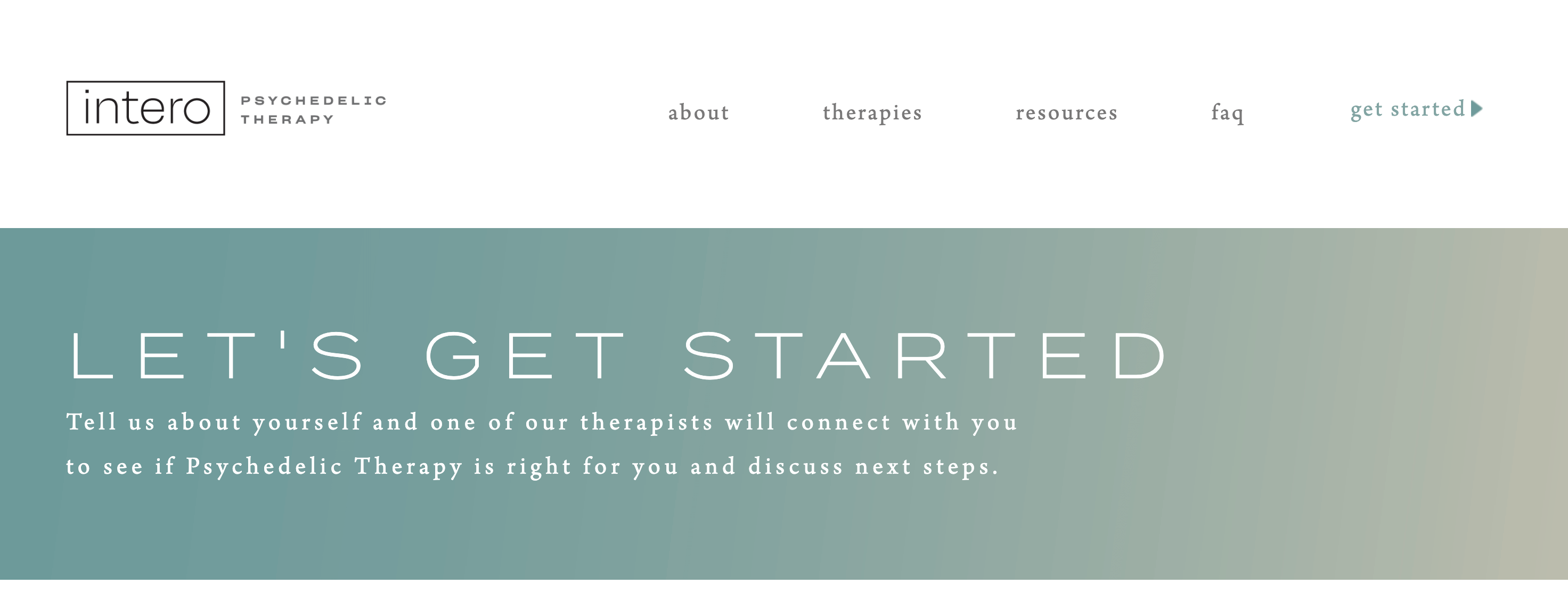 Get Started with INTERO Psychedelic Therapy